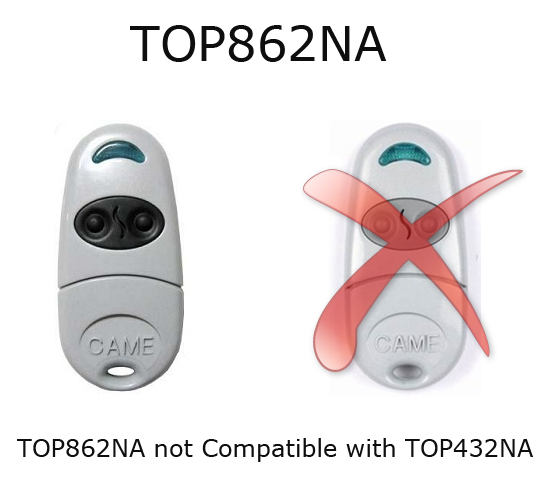 CAME TOP862NA Gate Remote Control Transmitter Key Fob
