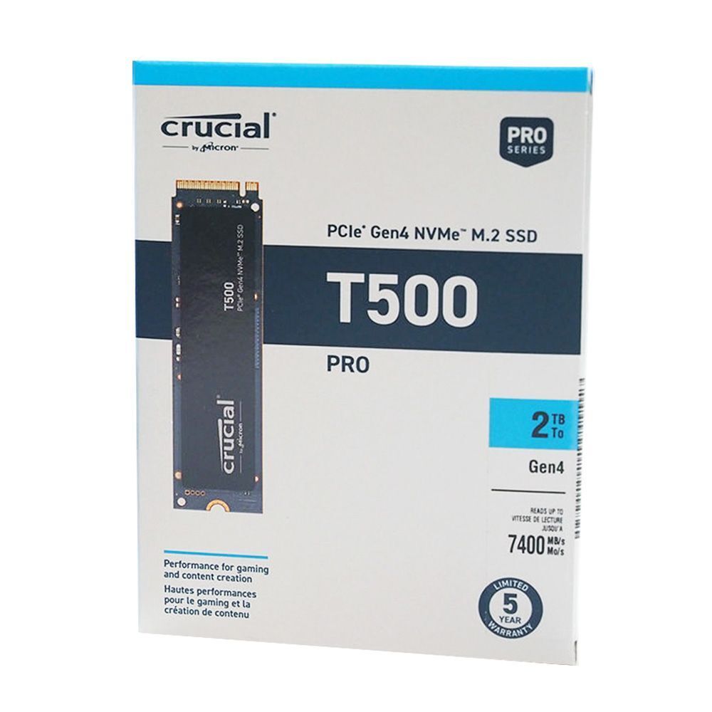 Crucial 2TB T500 NVMe Gen4 M.2 SSD