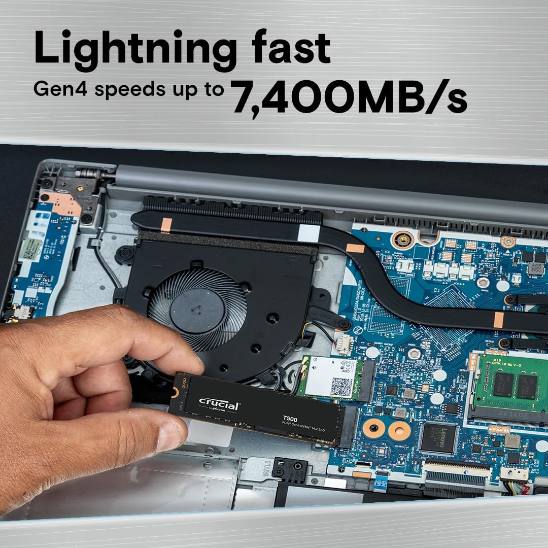 Crucial 1TB T500 NVMe Gen4 M.2 SSD