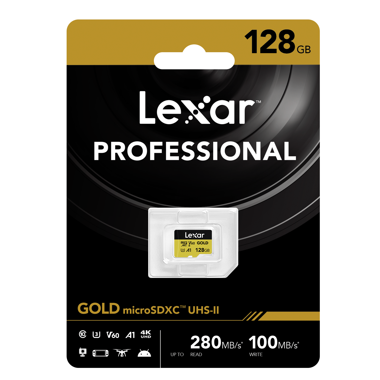 Lexar 128GB Micro SDXC Professional Gold