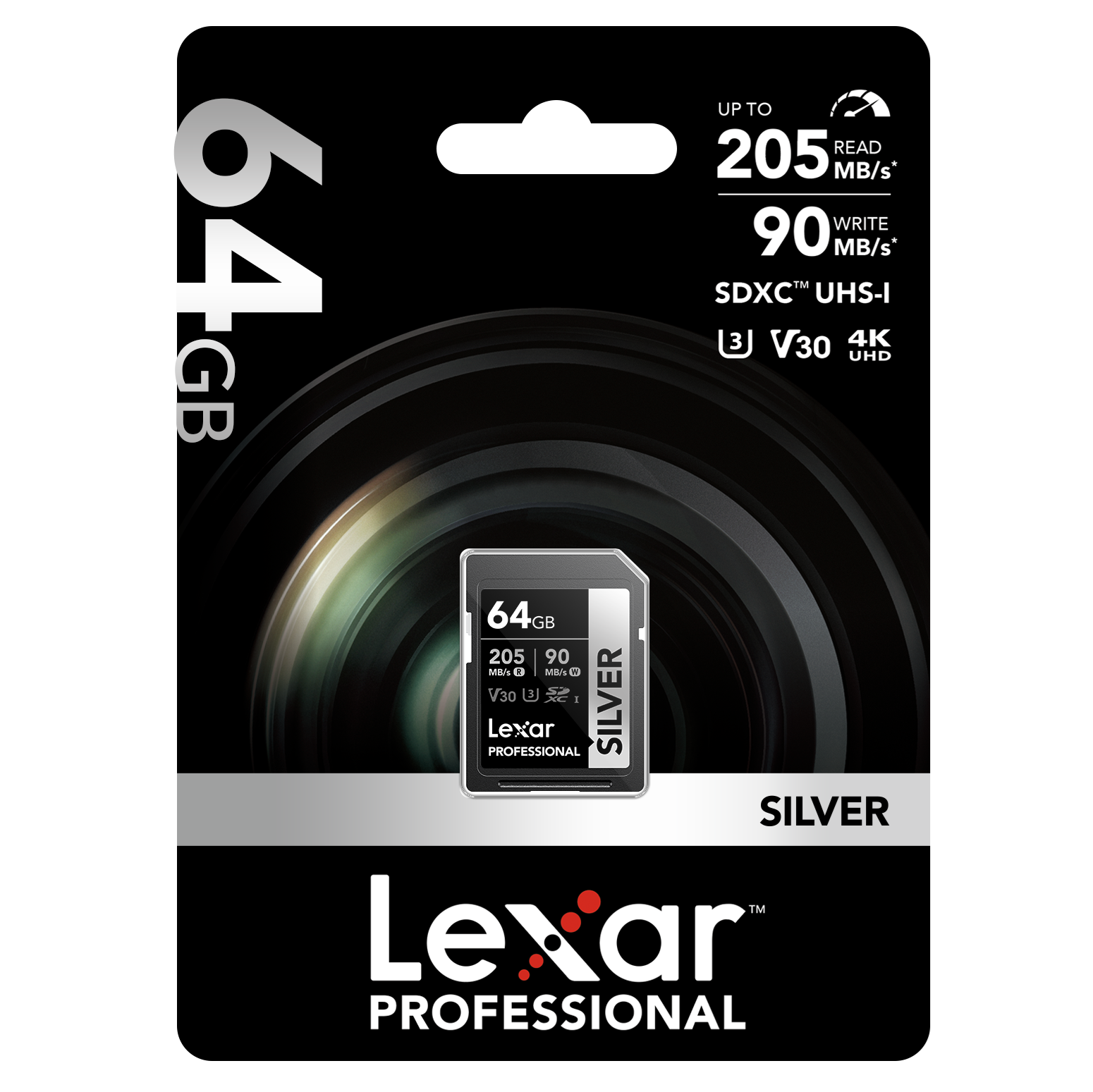 Lexar 64GB SDXC Professional Silver (205MB/s)