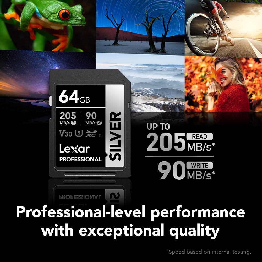 Lexar 64GB SDXC Professional Silver (205MB/s)