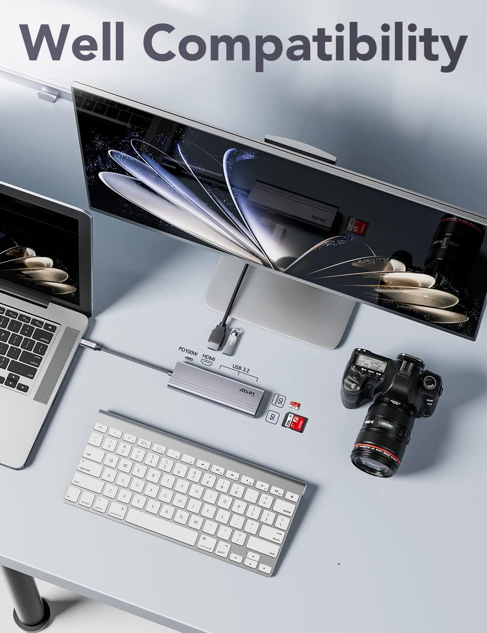 Lexar 7in1 USB Type-C Hub with SDXC & MicroSDXC reader