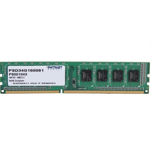 Patriot 4GB DDR3 1600MHz DIMM