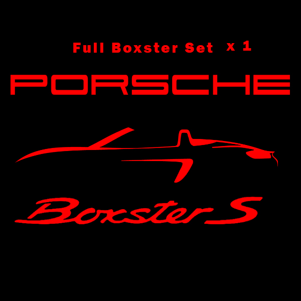 Porsche Boxster S Sticker in various colours Vinyl 180mm