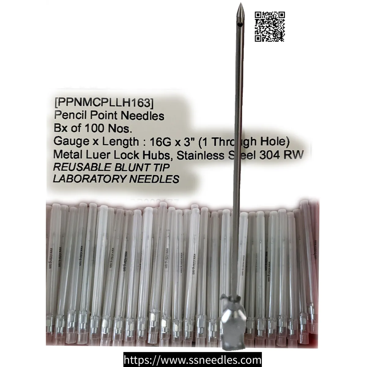 Pencil Point Needles 16G x 3"