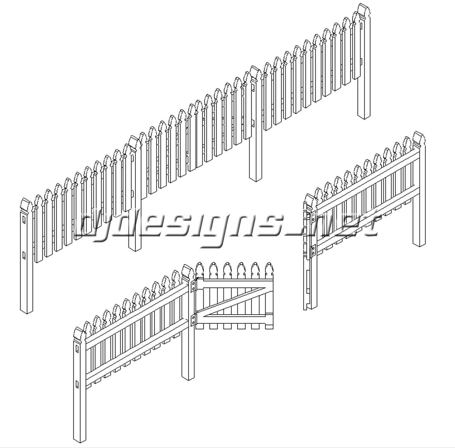 G Scale fence Gate