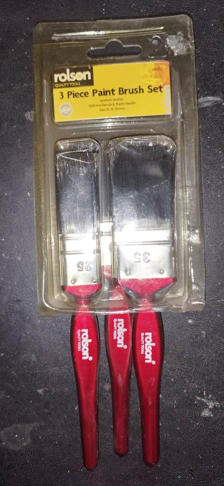 60953 - Rolson 3 Piece Brush Set