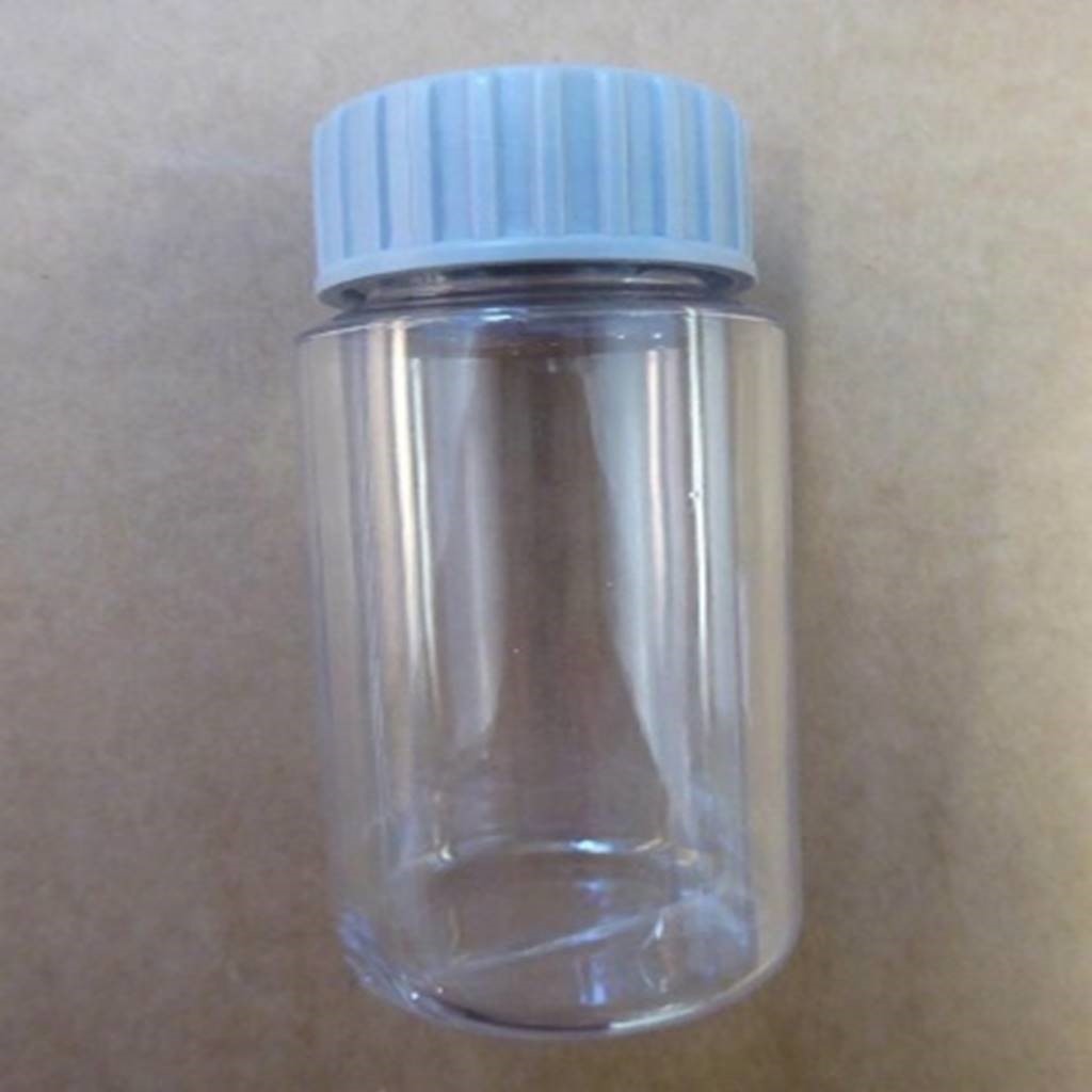 200ml PC flat bottom bottle with cap 56mm, 112mm, set of 4