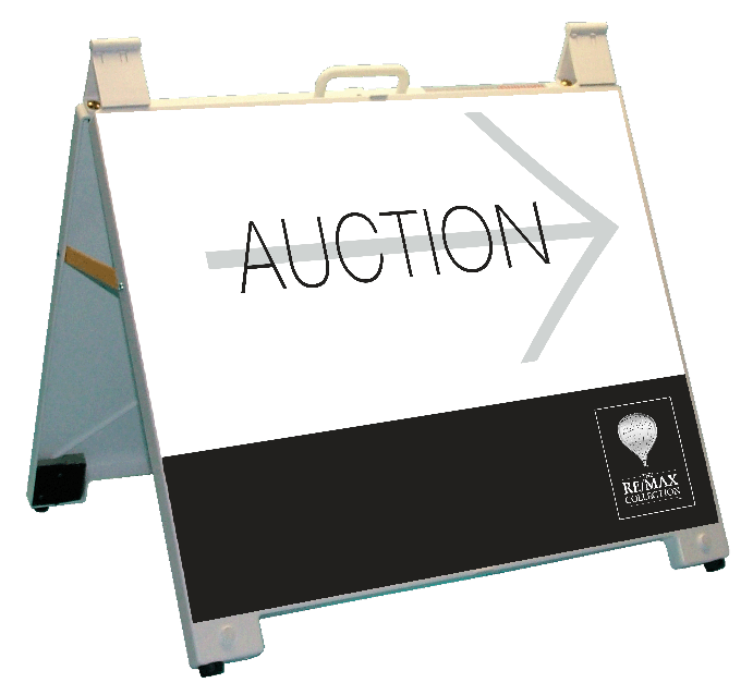 Remax Collection Auction Portable A-Frame Sign White.