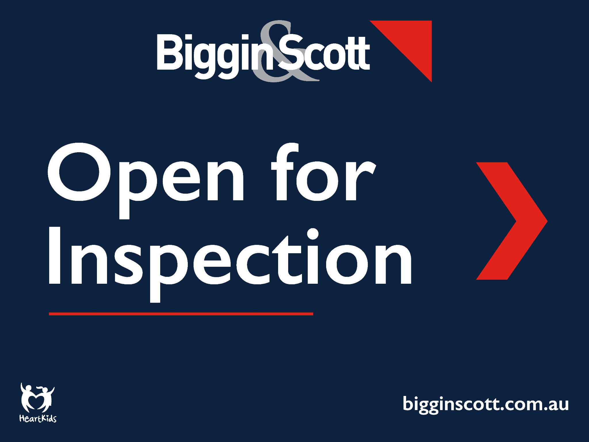 Biggin & Scott Open For Inspection Replacement 60x45cm Stickers