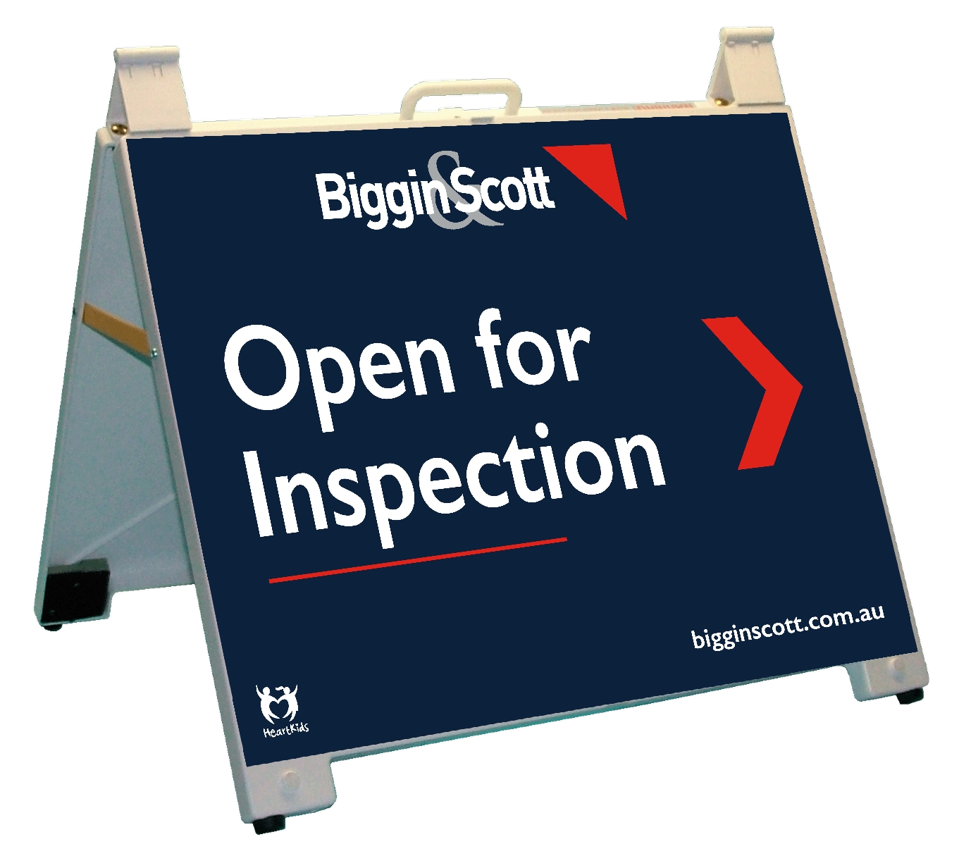 Biggin & Scott Open For Inspection Portable A-Frame White