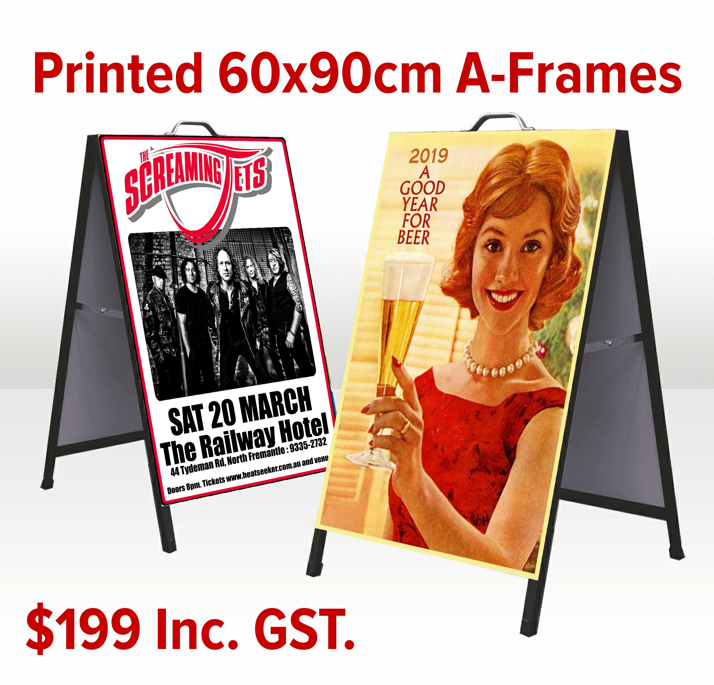 large a-frame sign 600x900mm