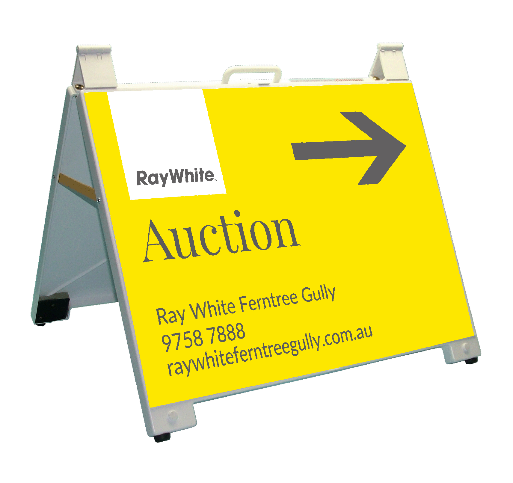 Ray White Auction Portable A-Frame White