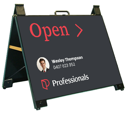 Professionals Open Photo Portable A-Frame Sign