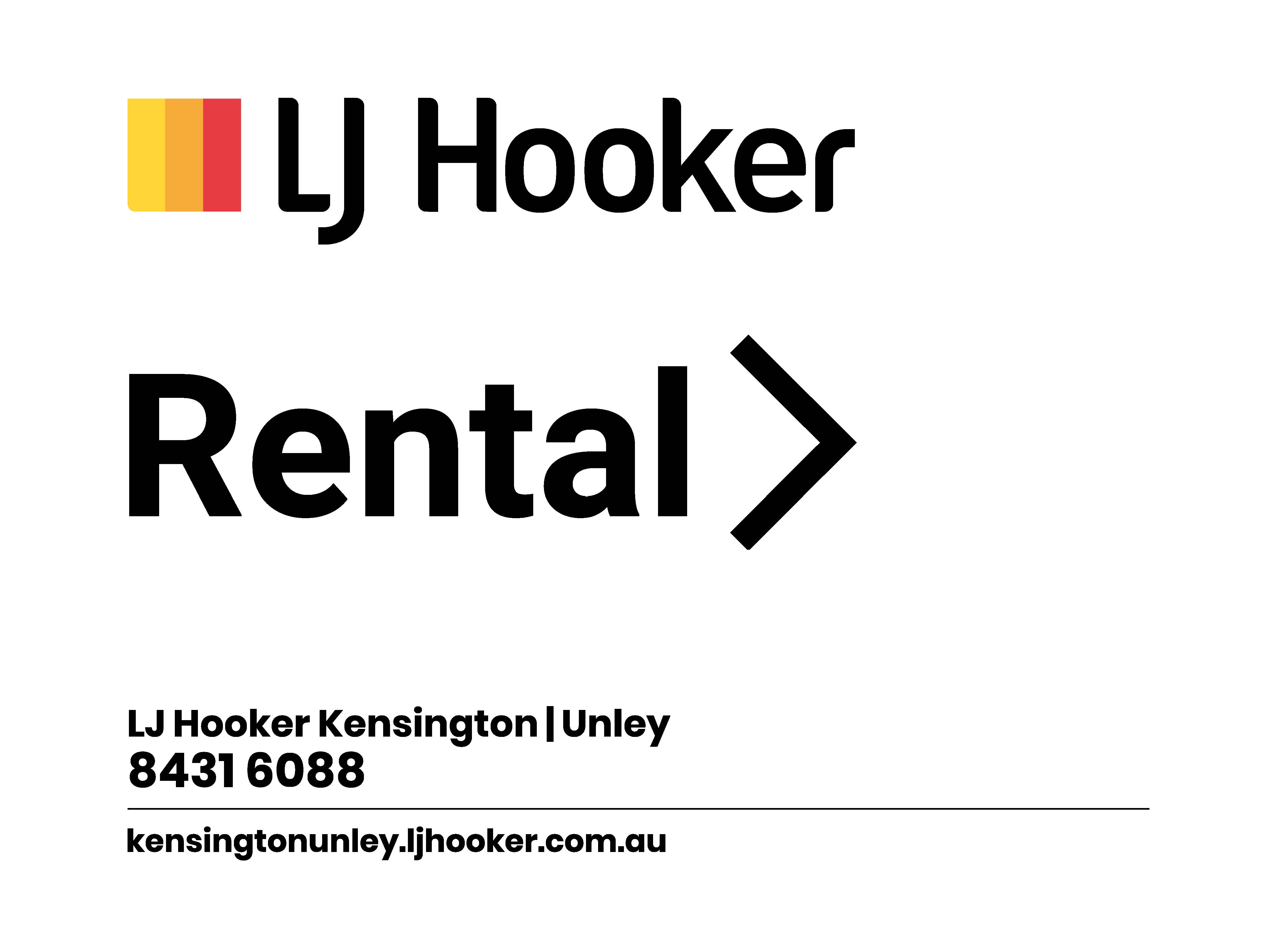 LJ Hooker Rent Sticker Set For EZSign 60x45cm