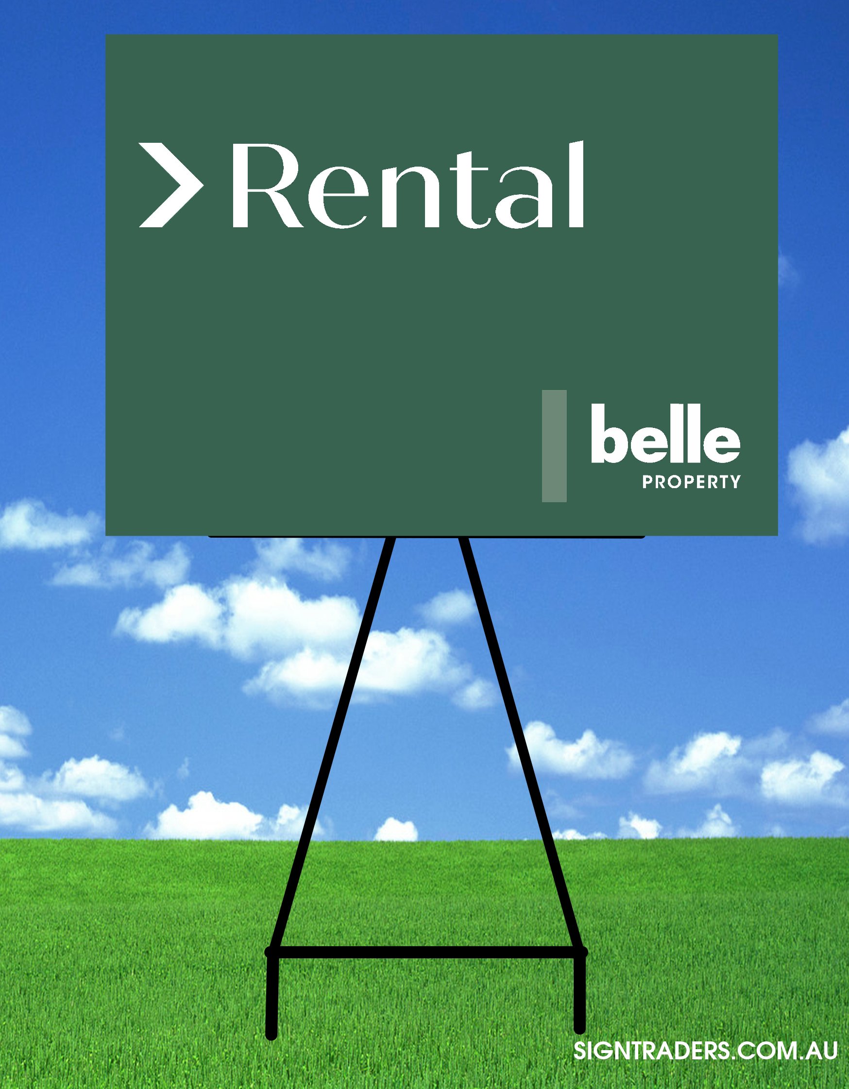 Belle Property Spike Sign with Printed Corflute 500x400mm