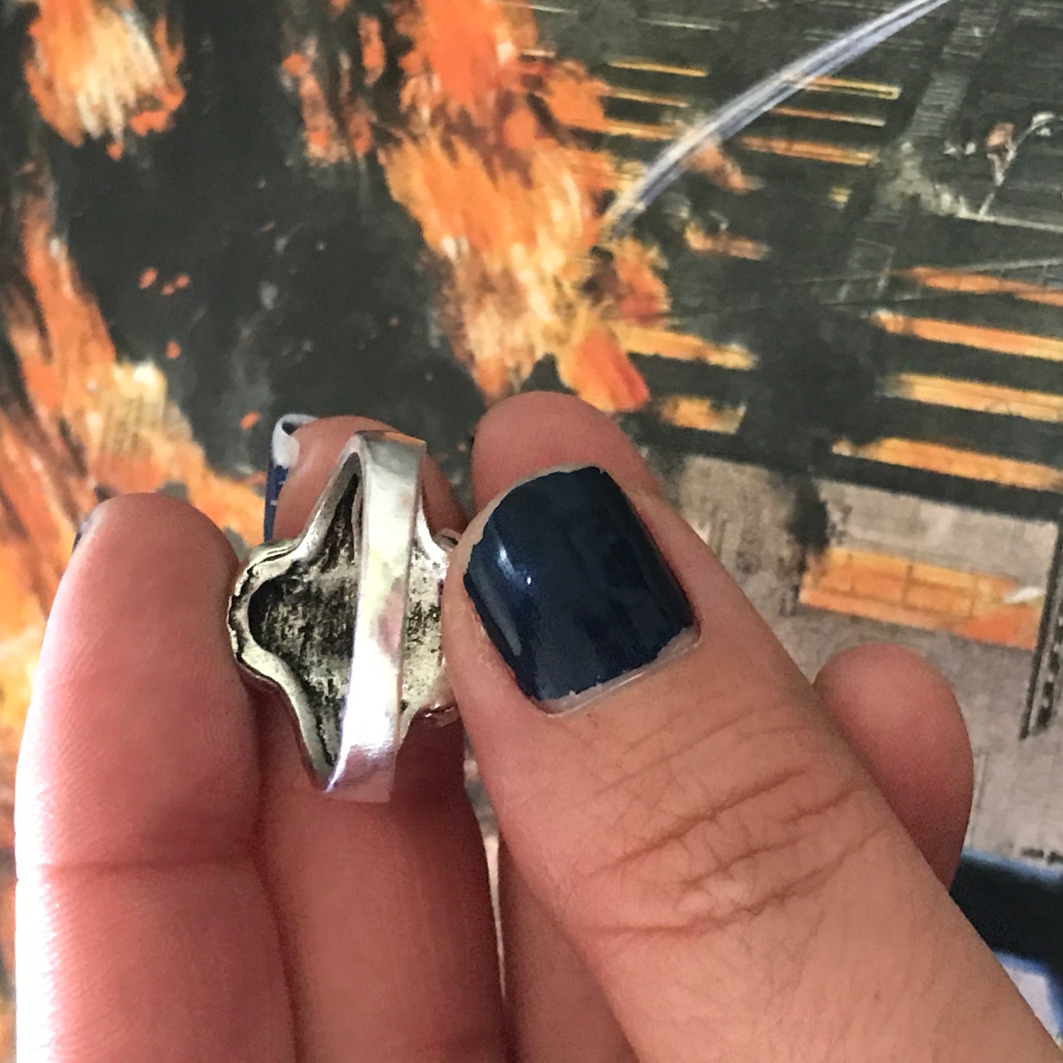 Size 9 1/2 Biker Ring 80s Biker Rings Eddie Munson Skull Ring Stranger ...