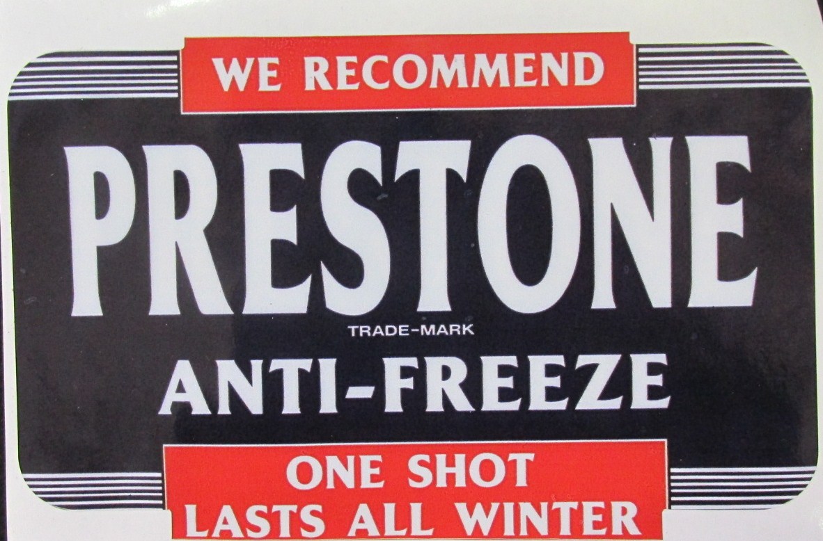 Prestone Anti-Freeze Decal