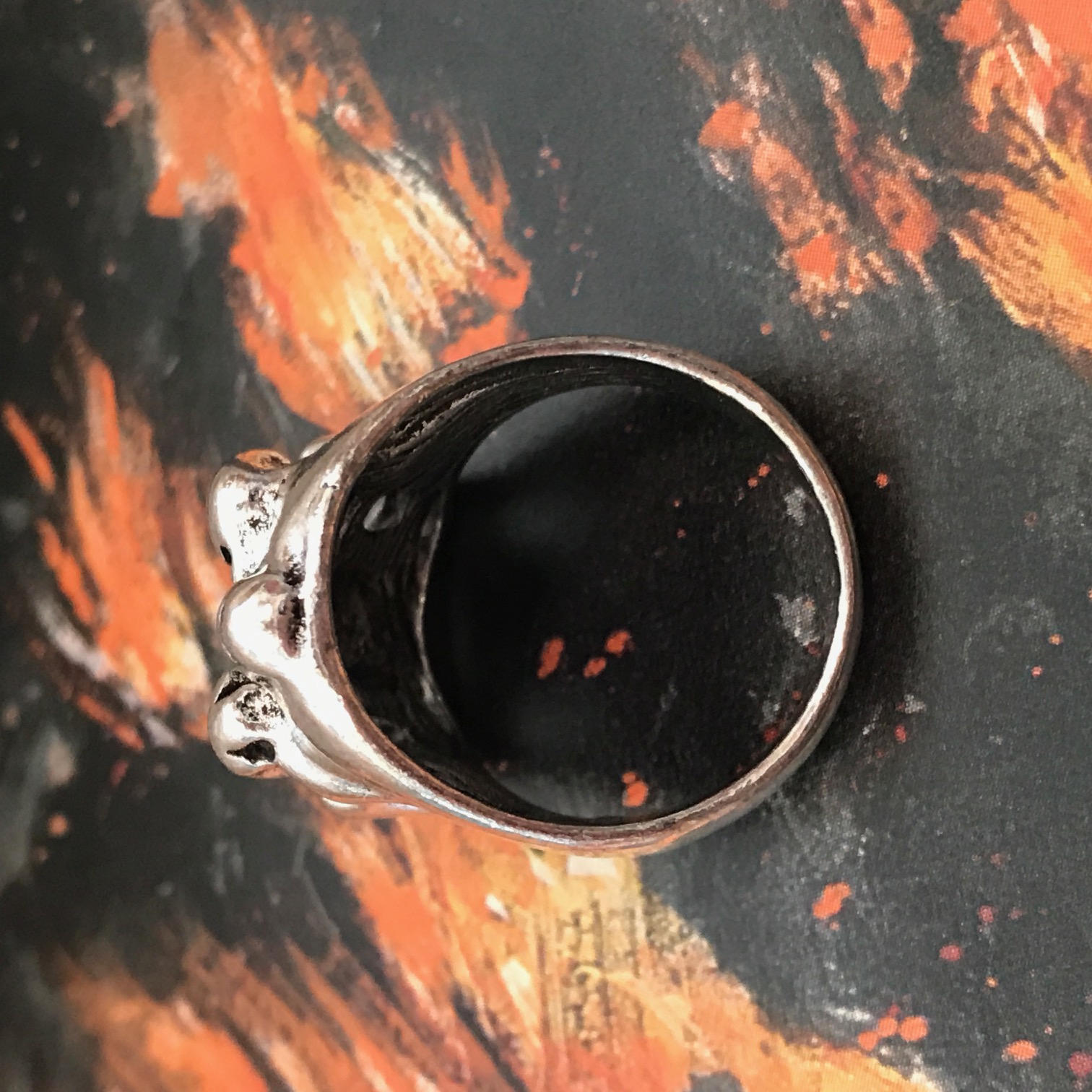 Size 7 Biker Ring 80s Biker Rings Eddie Munson Skull Ring Stranger ...