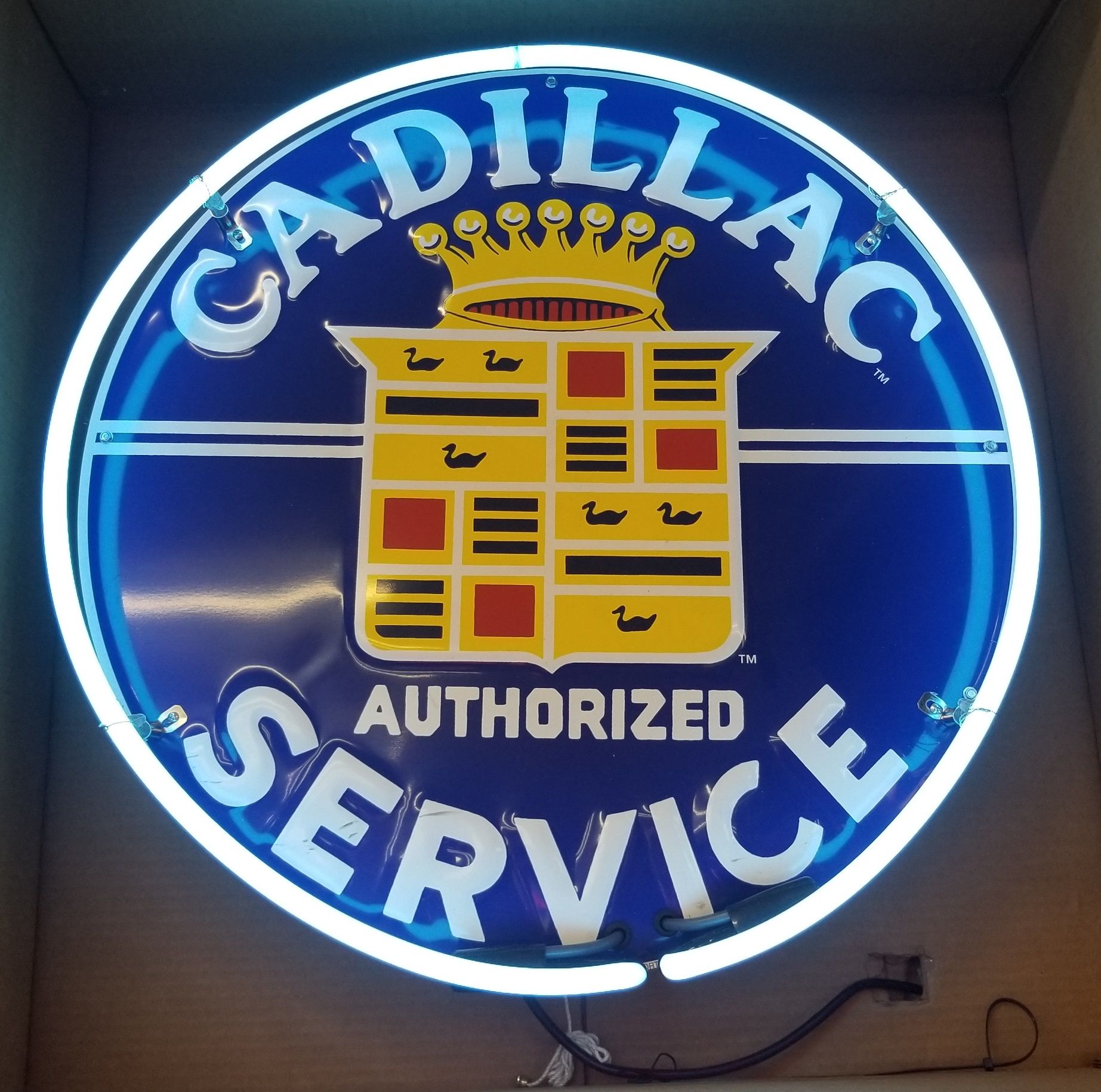 Cadillac Neon Sign 24" Full Canned