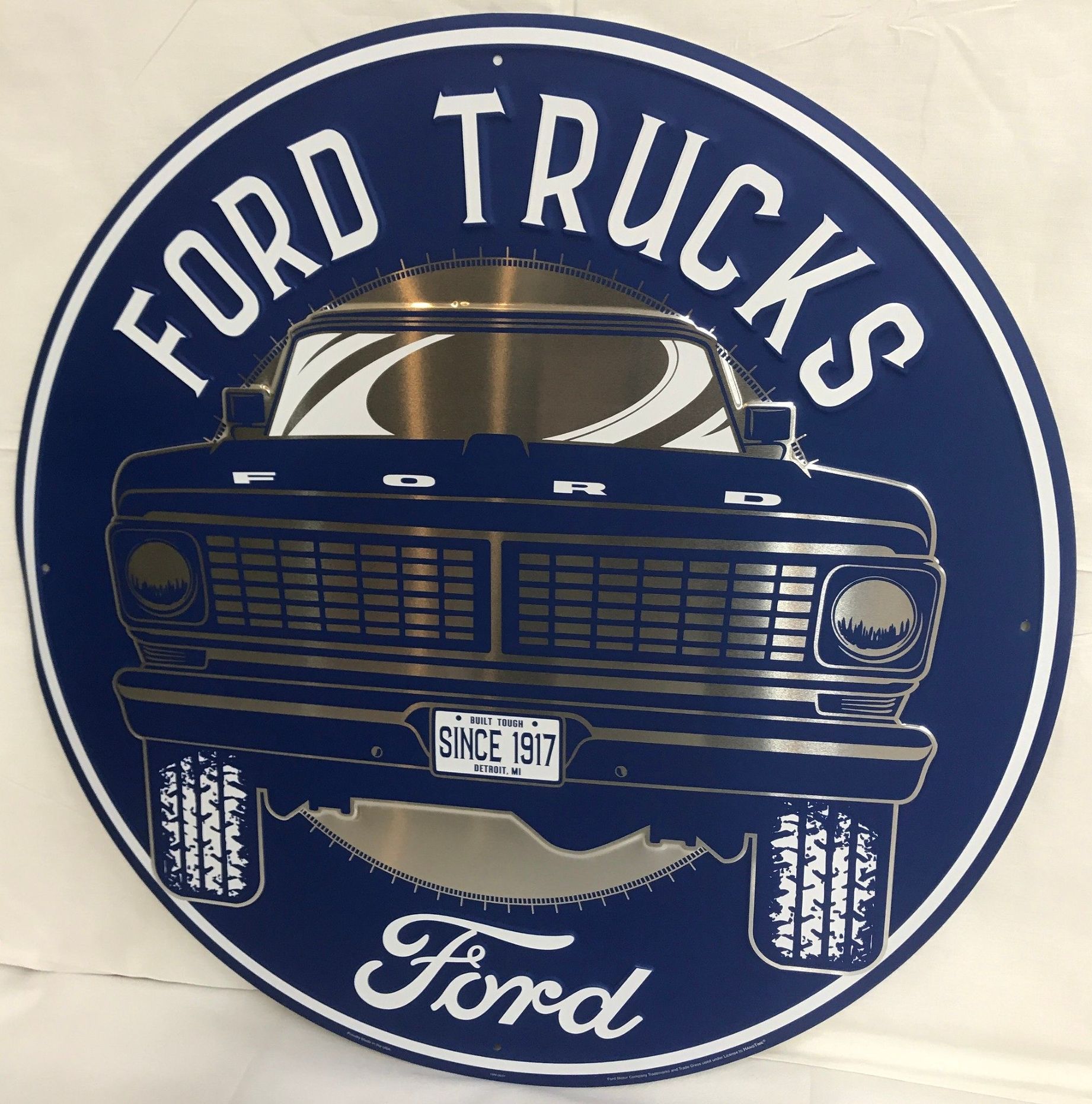 24" Ford Trucks Embossed Metal Sign / Ford Gifts / Garage Signs for Men ...