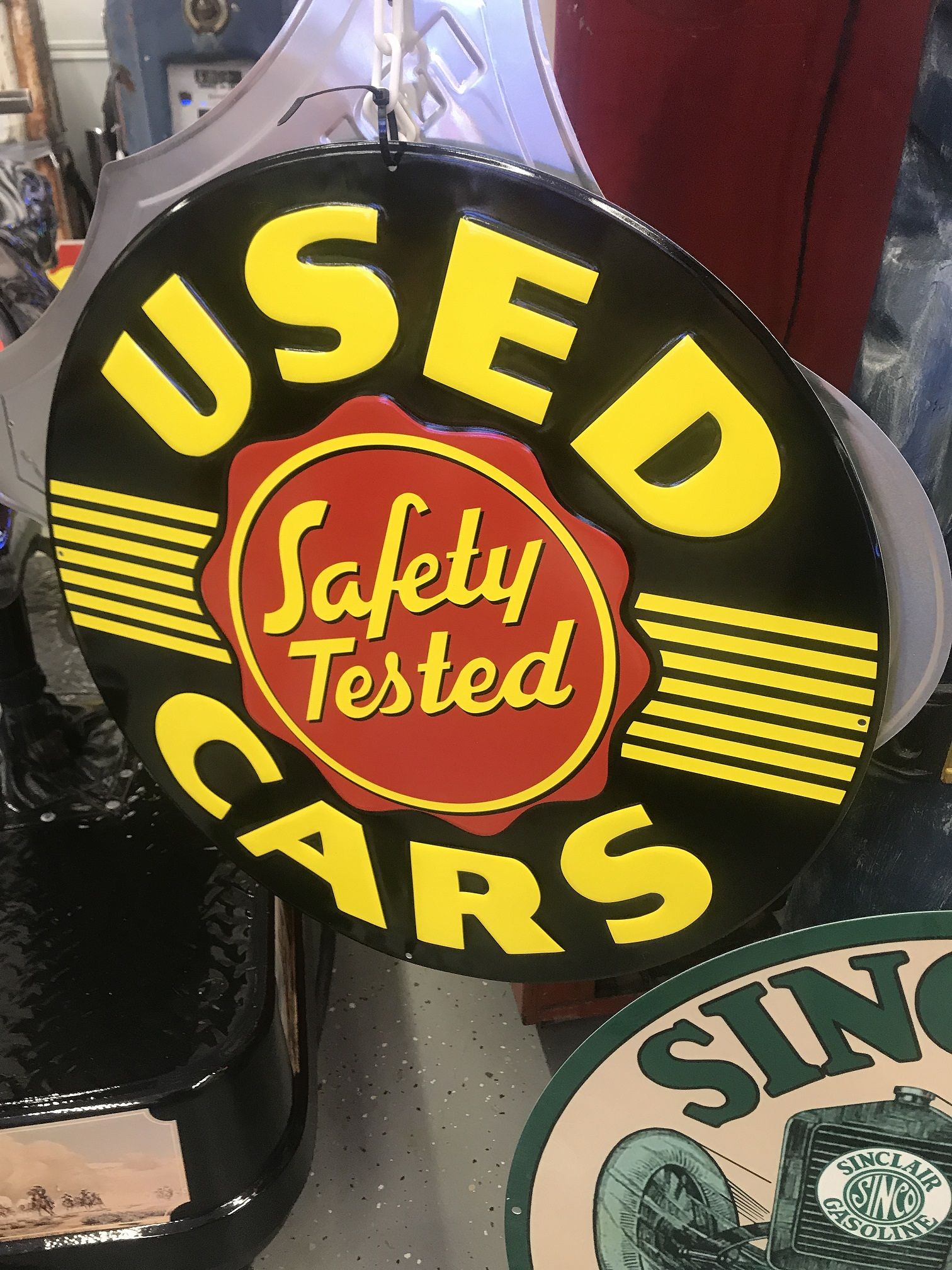 Used Cars Signs / Garage Signs For Men / Used Cars Safety Tested Sign ...