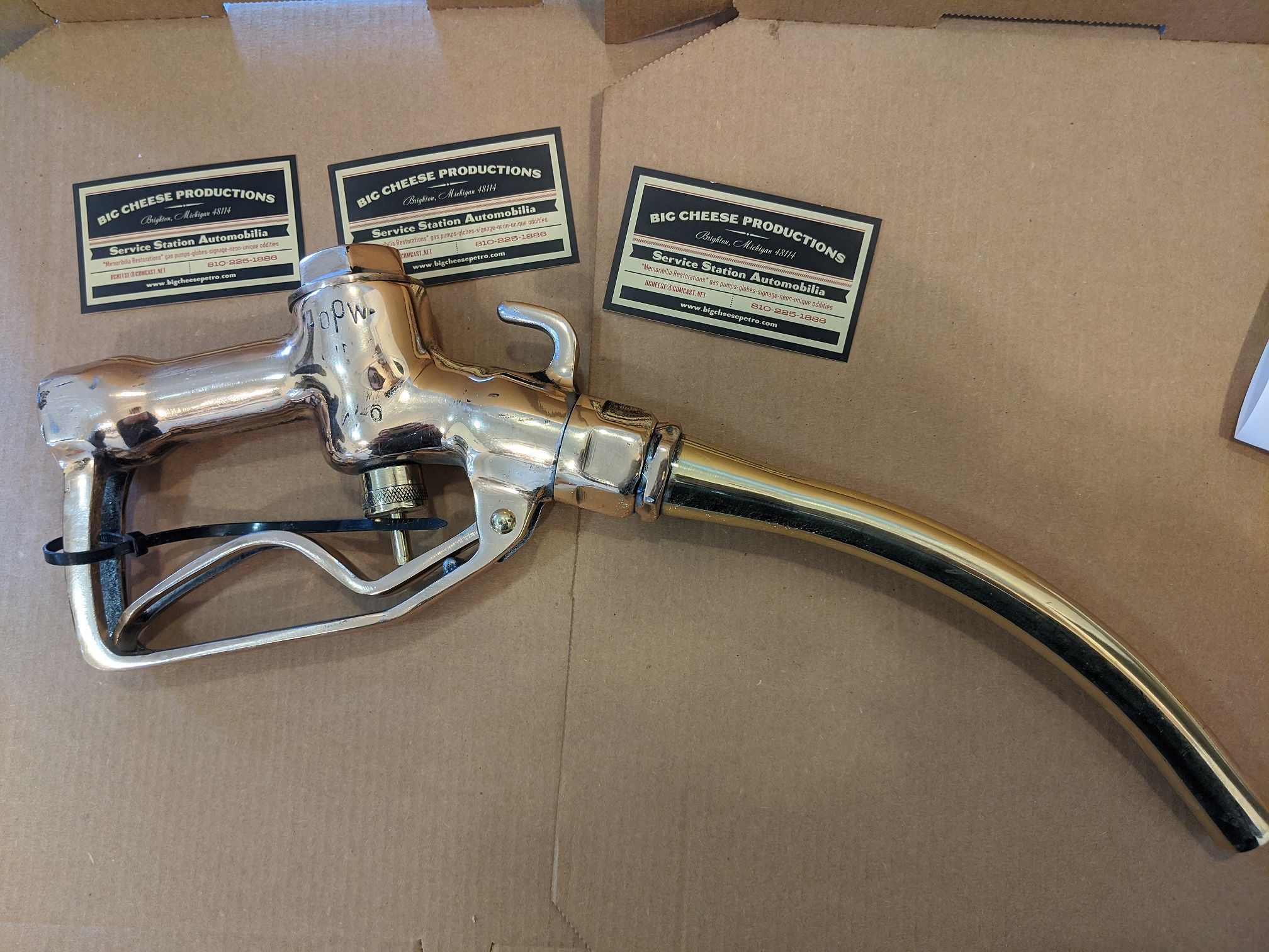 ORIGINAL OPW GAS PUMP NOZZLE BUFFED AND POLISHED 6