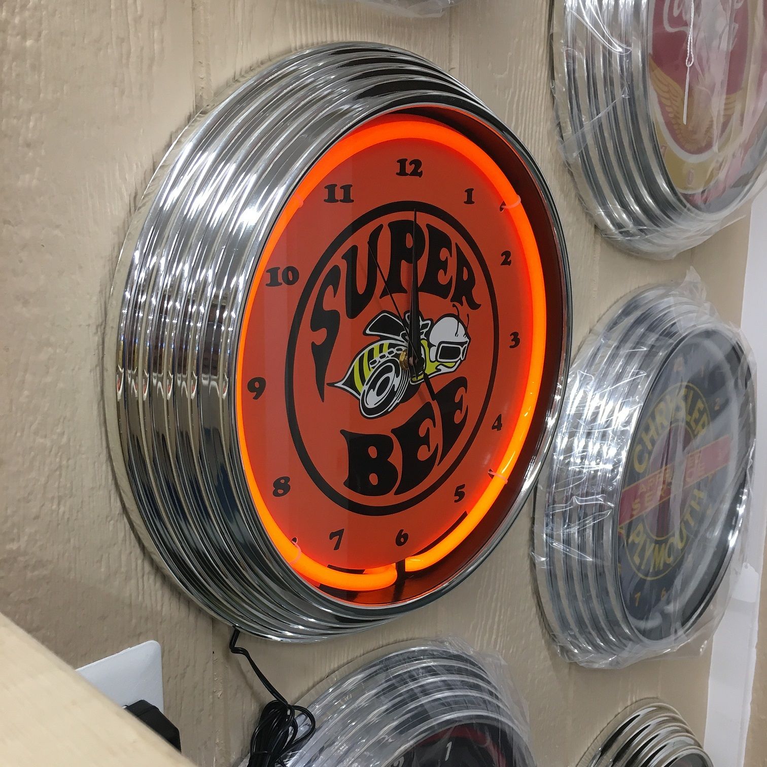 Super Bee Neon Clock 15" x 15"