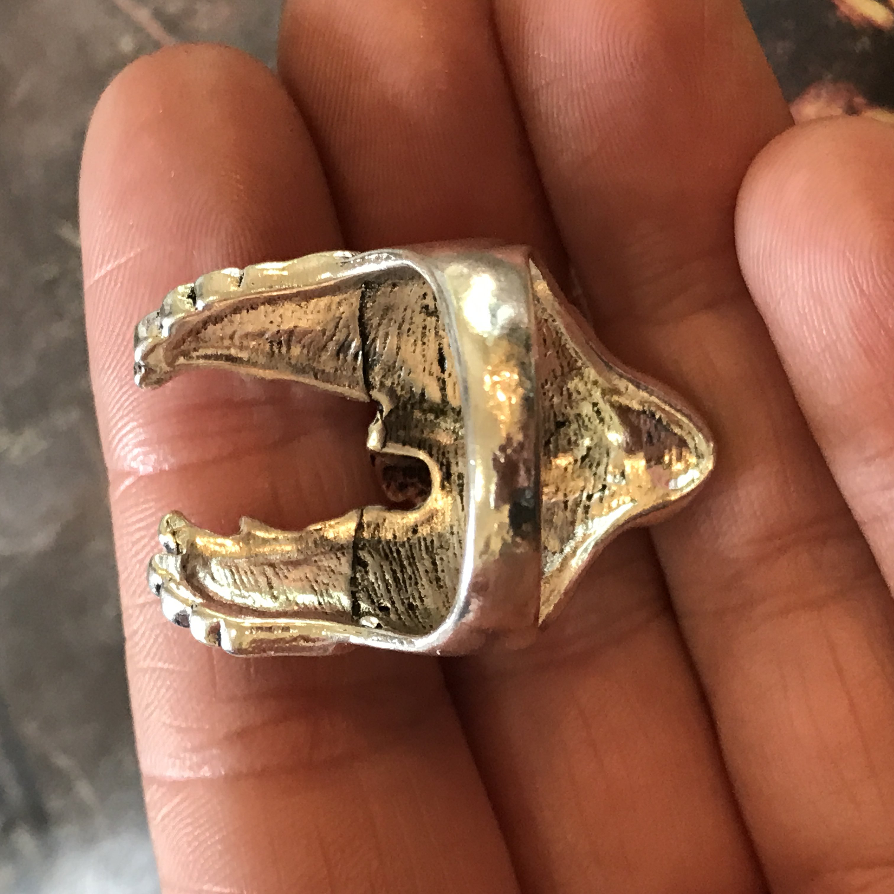 Size 7 3/4 Biker Ring 80s Biker Rings Eagle Biker Ring Eagle Ring Eagle ...