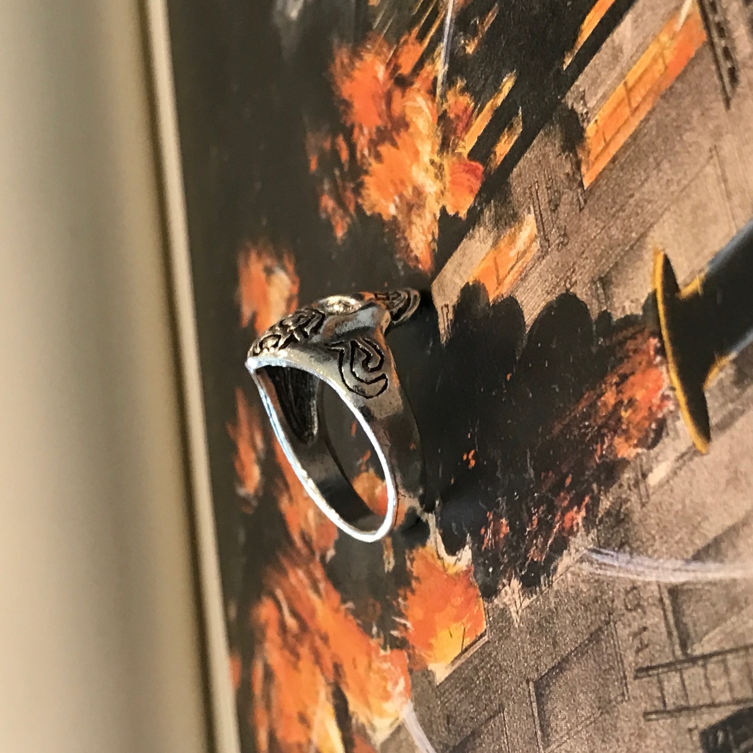 Size 9 1/2 Biker Ring 80s Biker Rings Eddie Munson Skull Ring Stranger ...