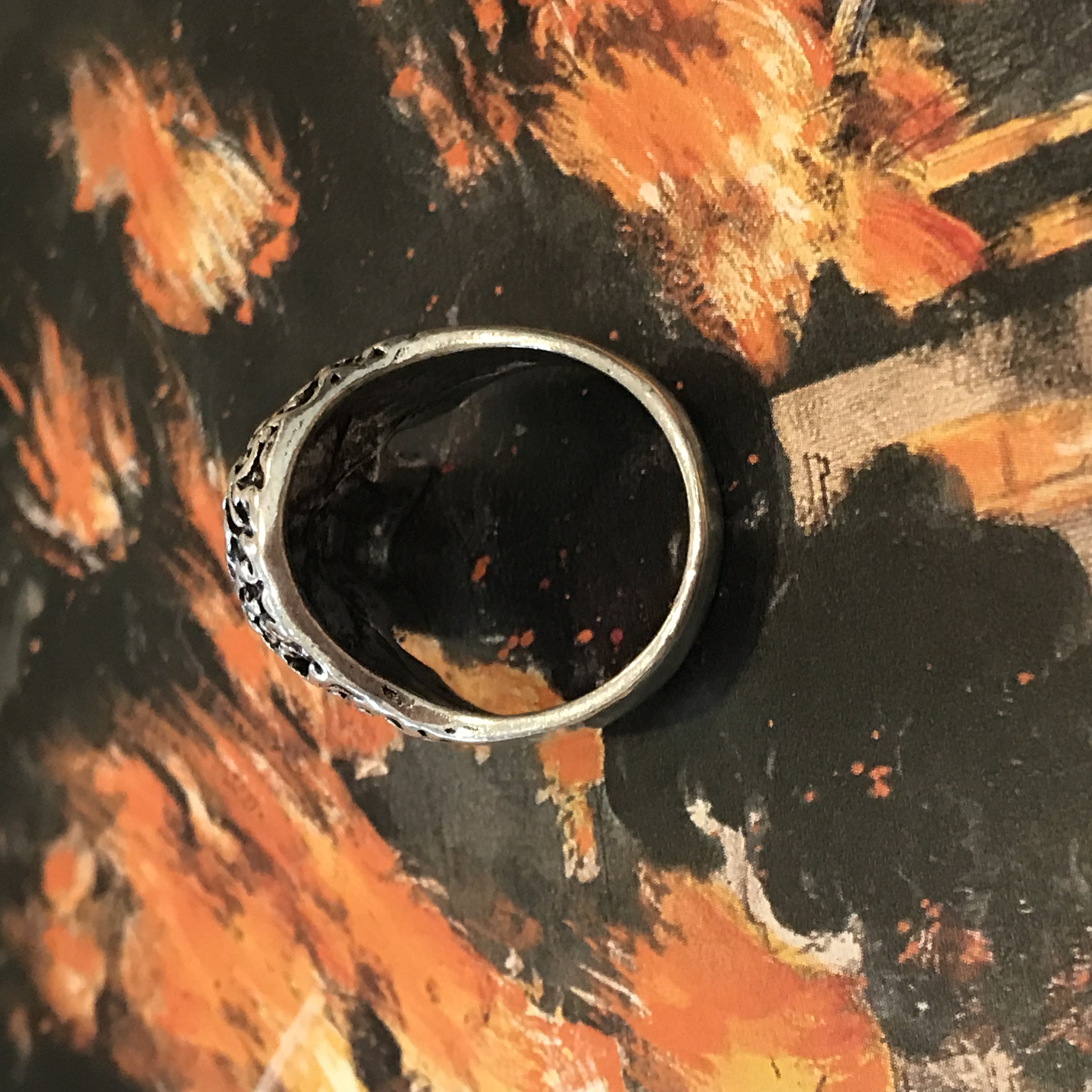 Size 10 1/2 Biker Ring 80s Biker Rings Eddie Munson Skull Ring Stranger ...