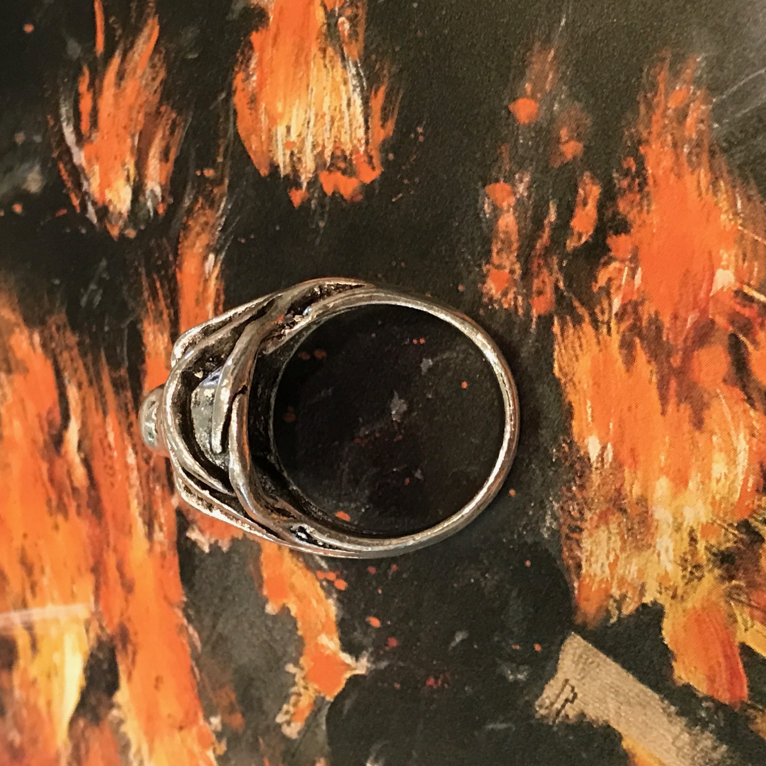 Size 8 1/2 Biker Ring 80s Biker Rings Eddie Munson Skull Ring Stranger ...