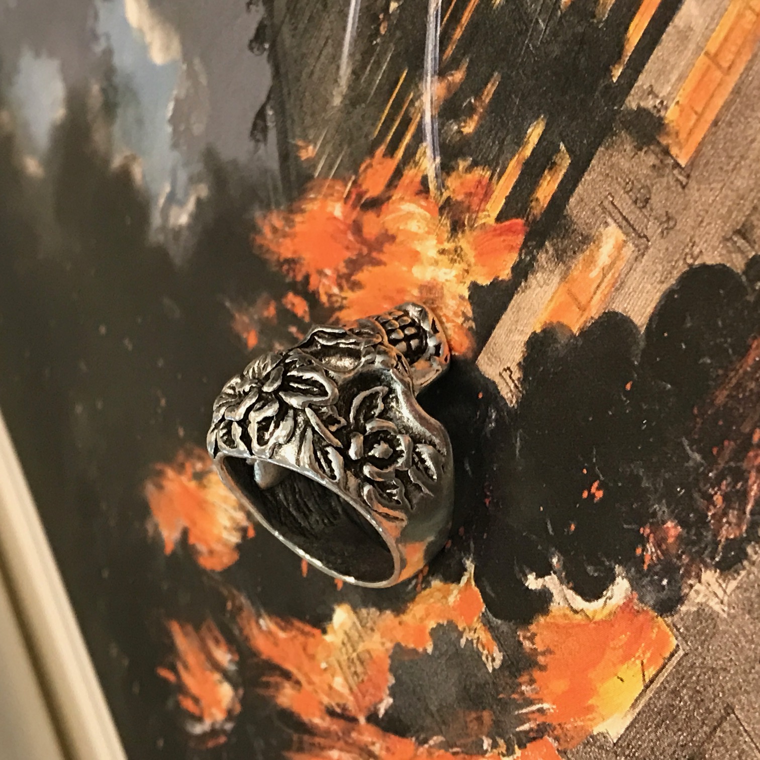 Size 7 1/4 Biker Ring 80s Biker Rings Eddie Munson Skull Ring Stranger ...