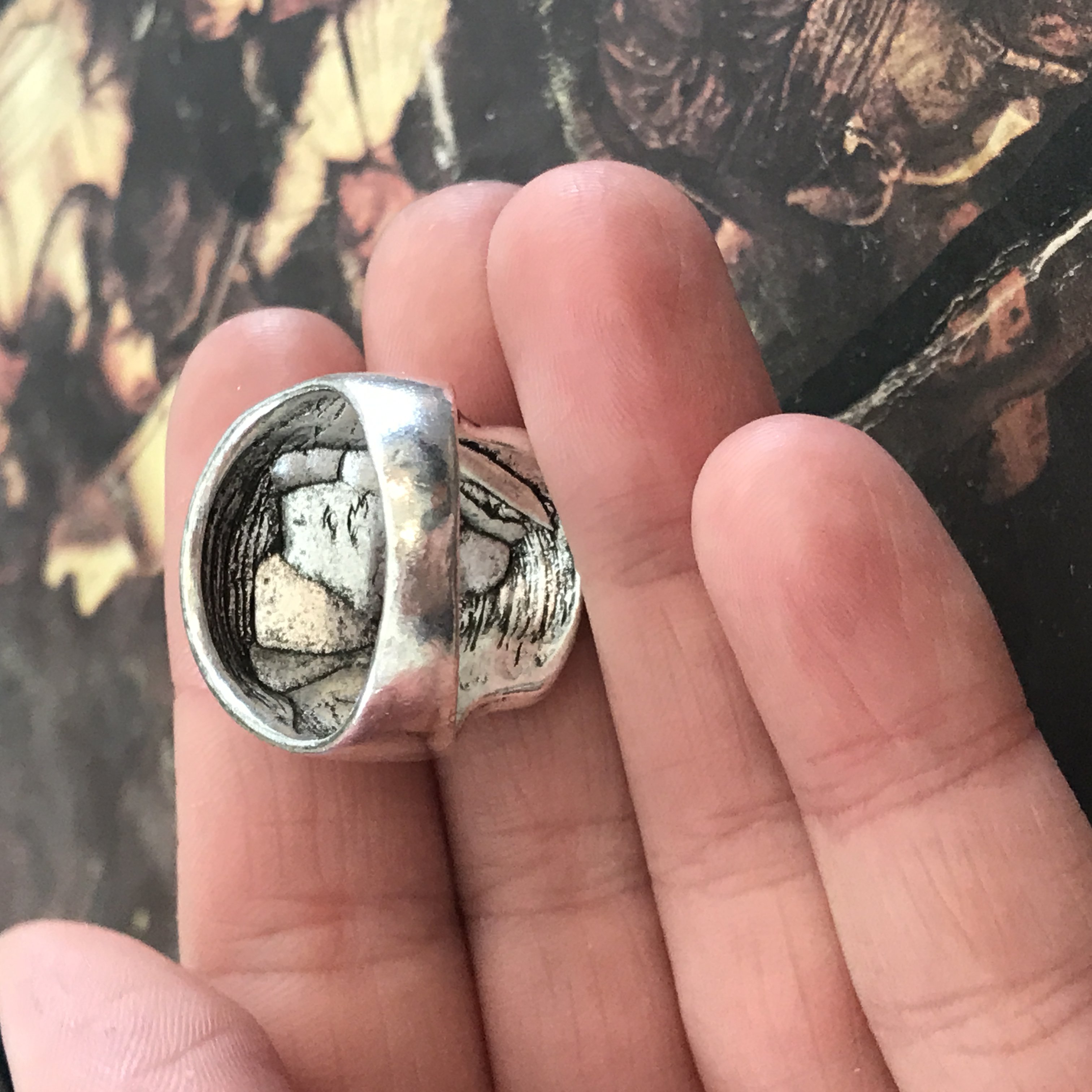 Size 10 Biker Ring 80s Biker Rings Eddie Munson Skull Ring Stranger ...