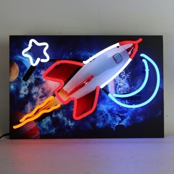 ROCKET NEON SIGN | OUTER SPACE KIDS ROOM DECOR | ROCKETSHIP NEON SIGNS ...