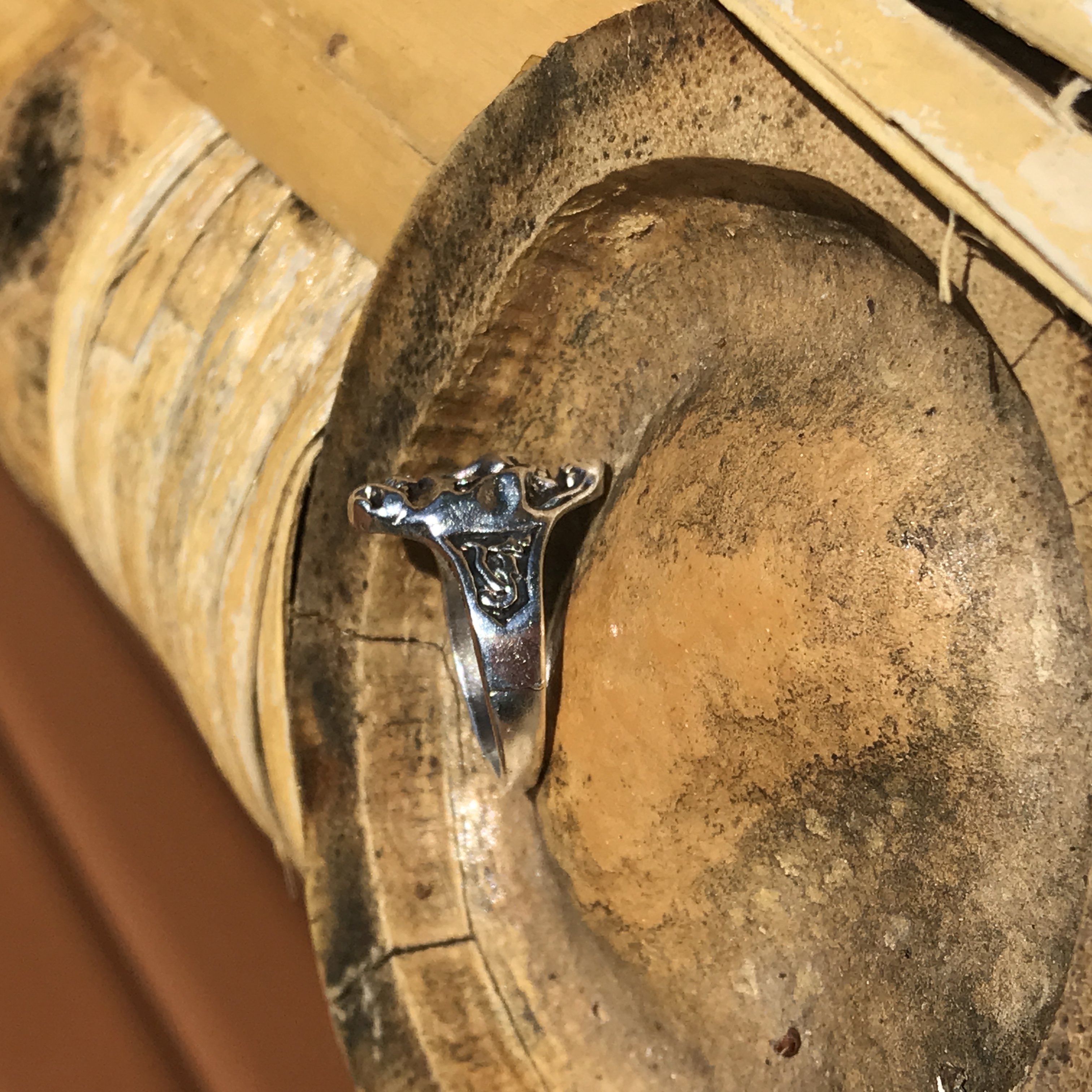 Size 8 1/2 Biker Ring 80s Biker Rings Tiki Jewelry Polynesian Jewelry ...