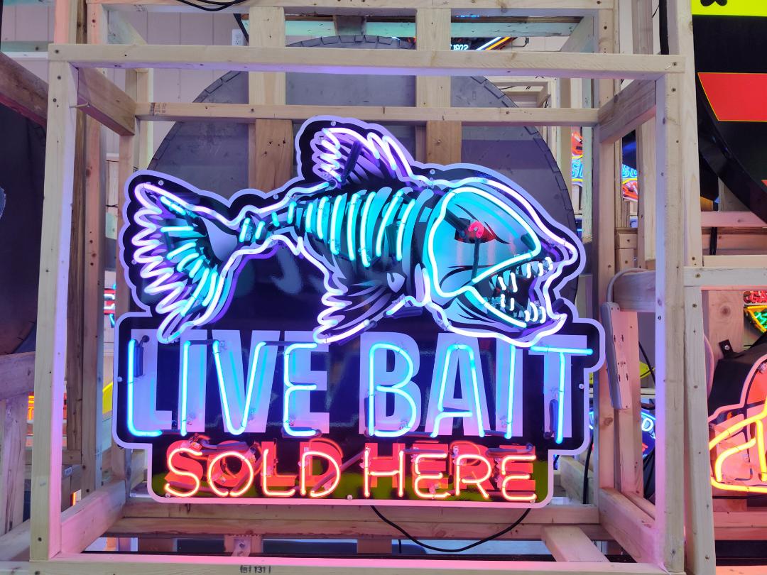Animated Neon Signs / Live Bait Sold Here Signs / Live Bait Signs ...