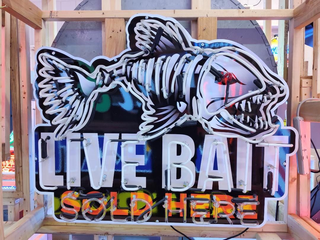Animated Neon Signs / Live Bait Sold Here Signs / Live Bait Signs ...