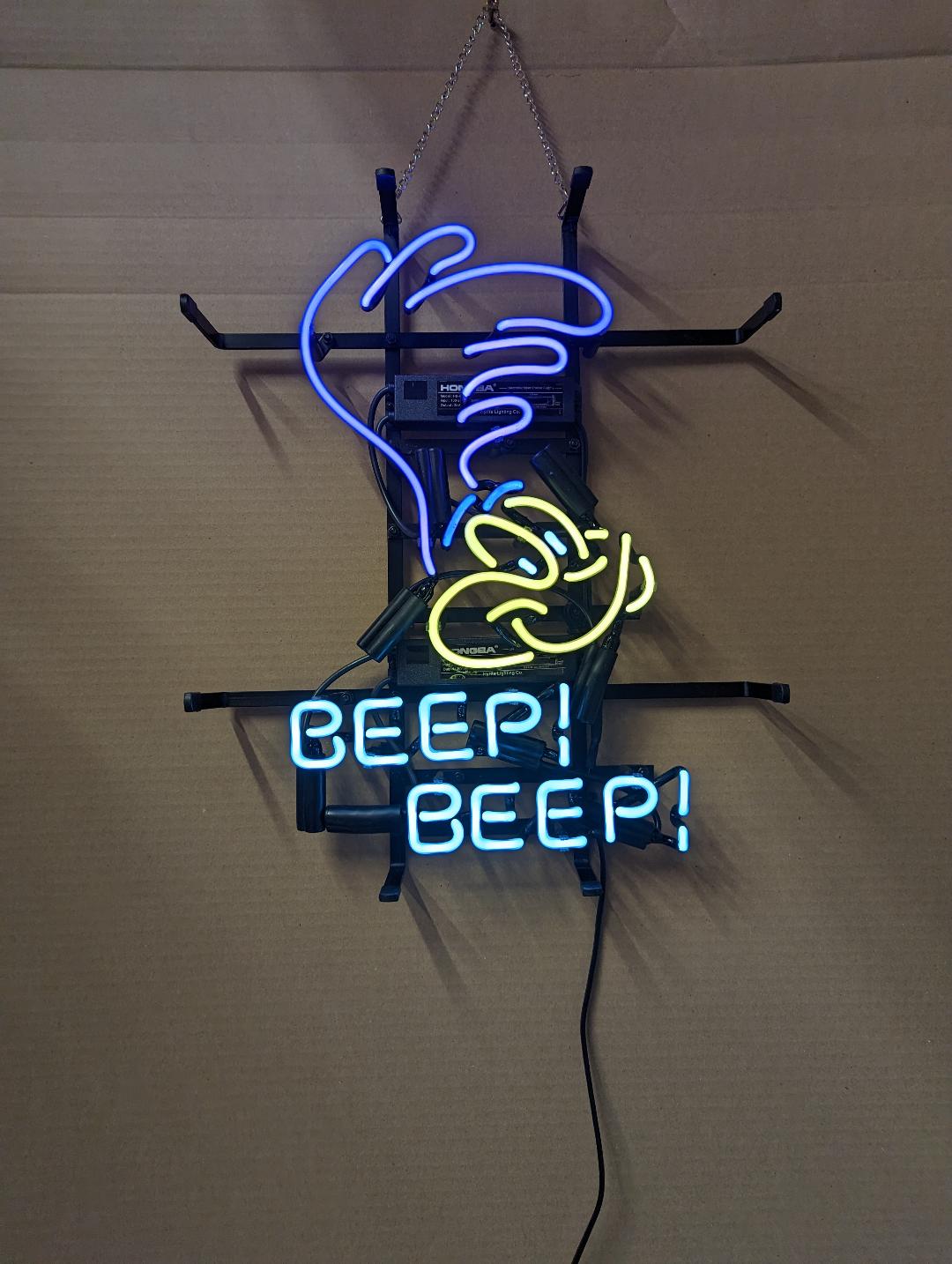 Beep Beep Neon Sign / Road Runner Neon Signs / Cartoon Neon Signs ...