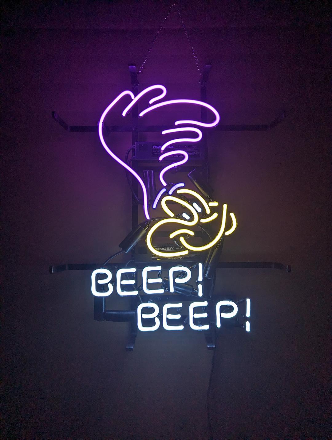 Beep Beep Neon Sign / Road Runner Neon Signs / Cartoon Neon Signs ...