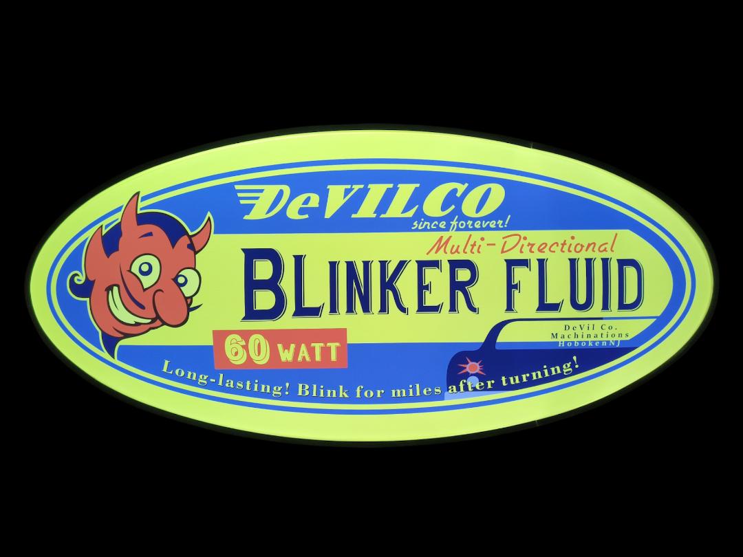 Blinker Fluid LED Sign / Deliv Co Car Garage LED Signs