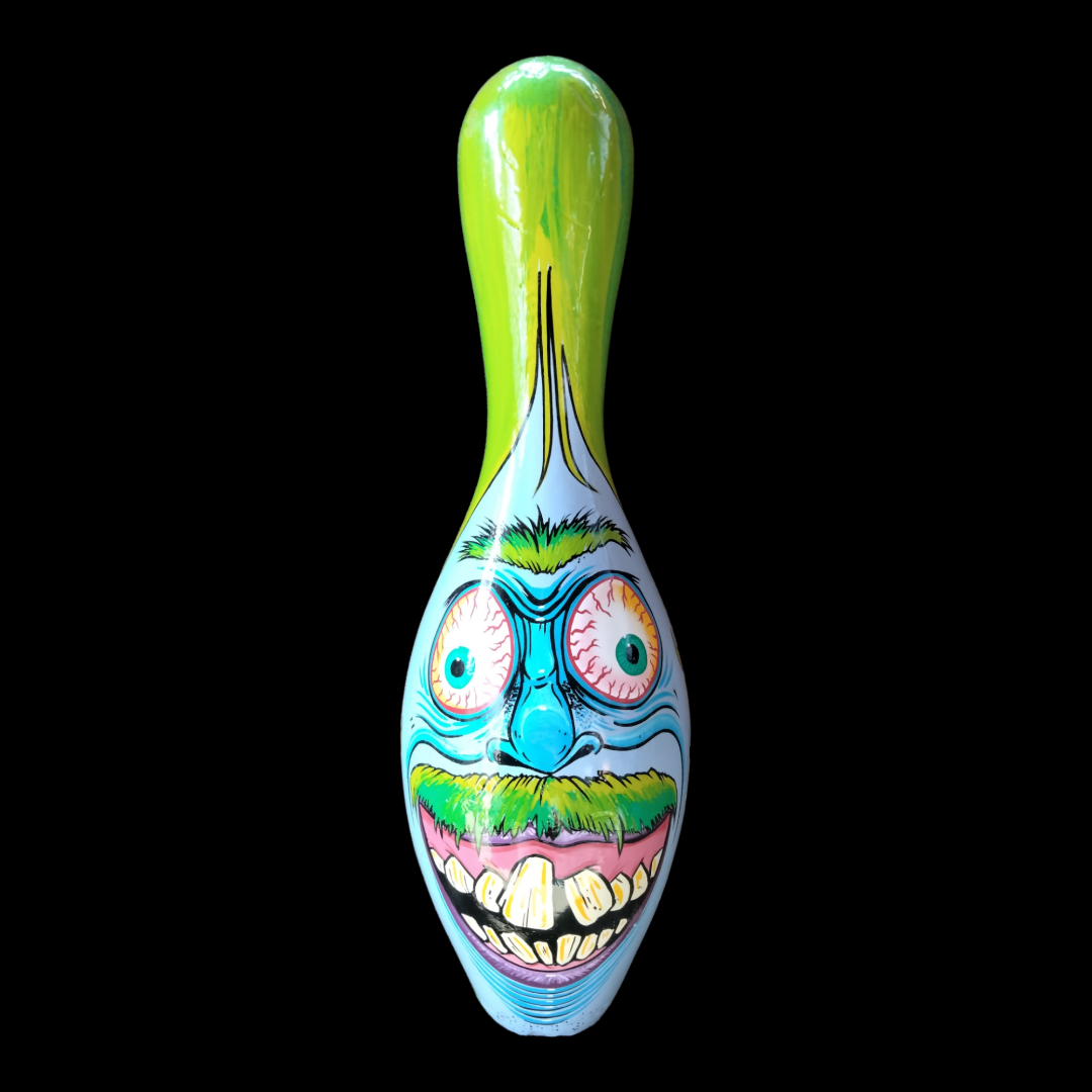 Unique Painted Bowling Pins / Creepy Cartoon Bowling Pins