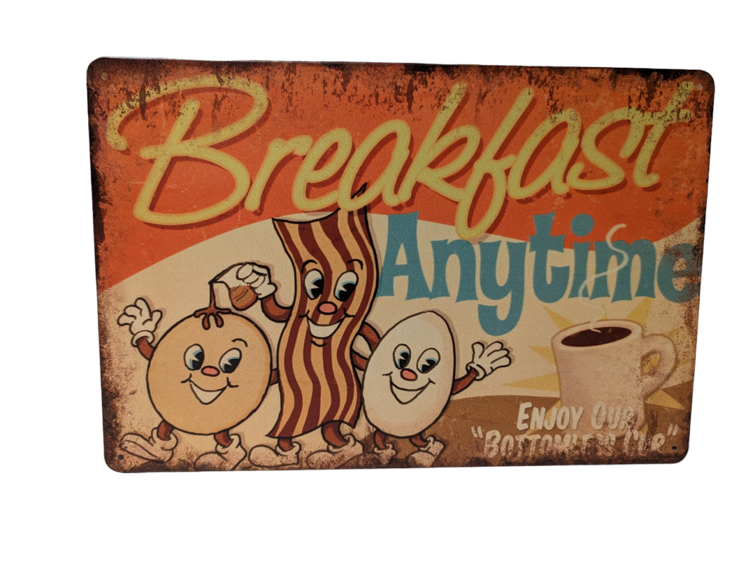 Breakfast Anytime Sign / Breakfast Signs / Restaurant Signs