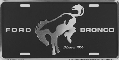 Ford Bronco License Plate / Bronco Vanity Plate / Car Sign