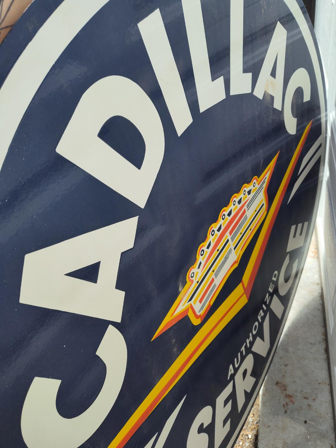 48" Cadillac Porcelain Sign / Cadillac Service Signs