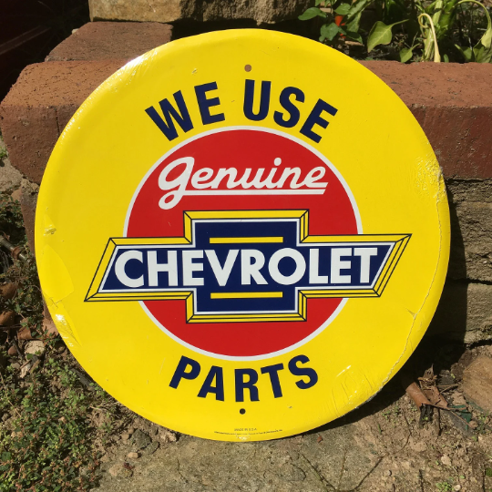12" Chevrolet Parts Sign / Genuine Chevy Parts Sign / Chevrolet Signs ...