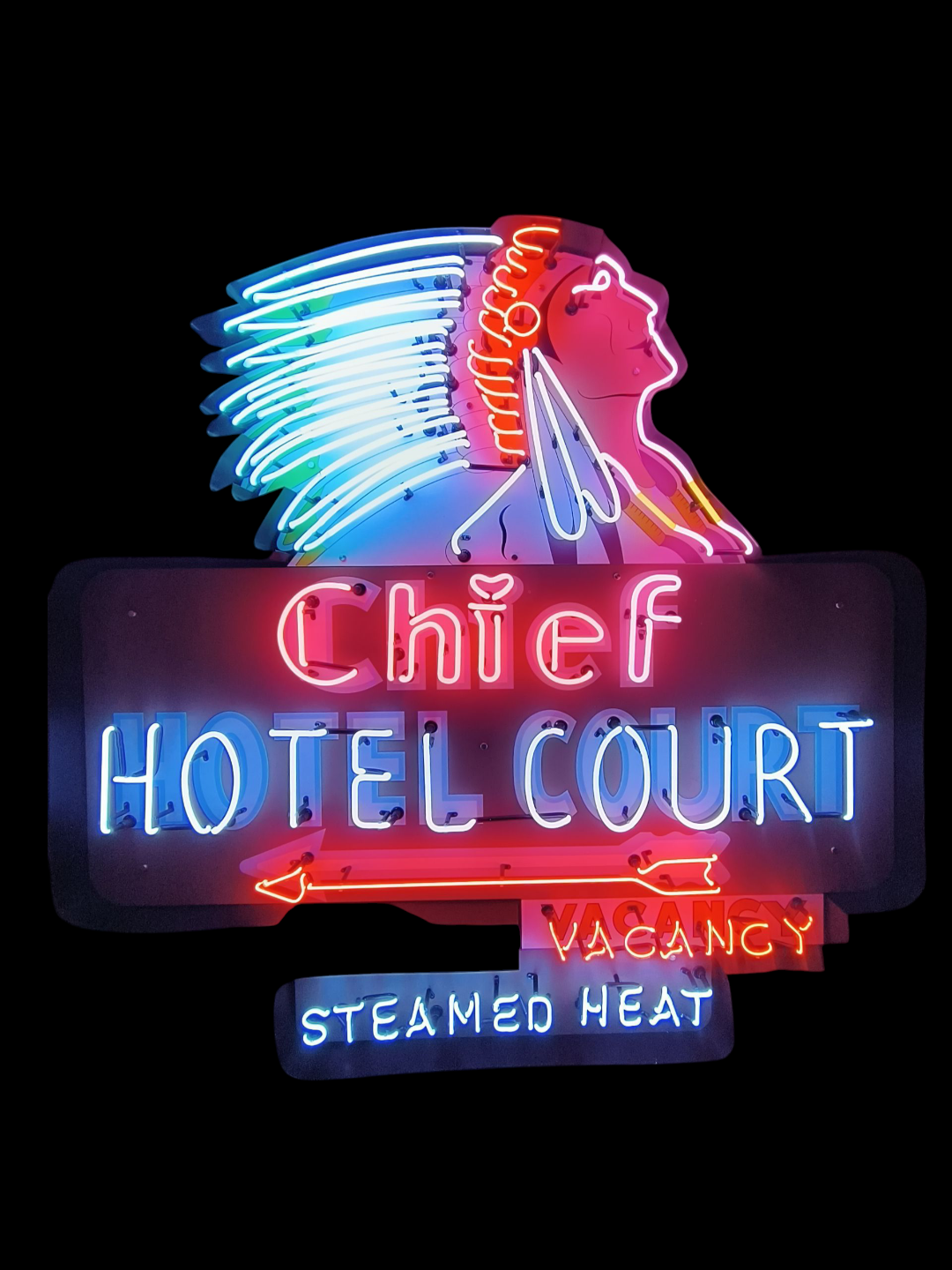 Chief Hotel Court Neon Sign