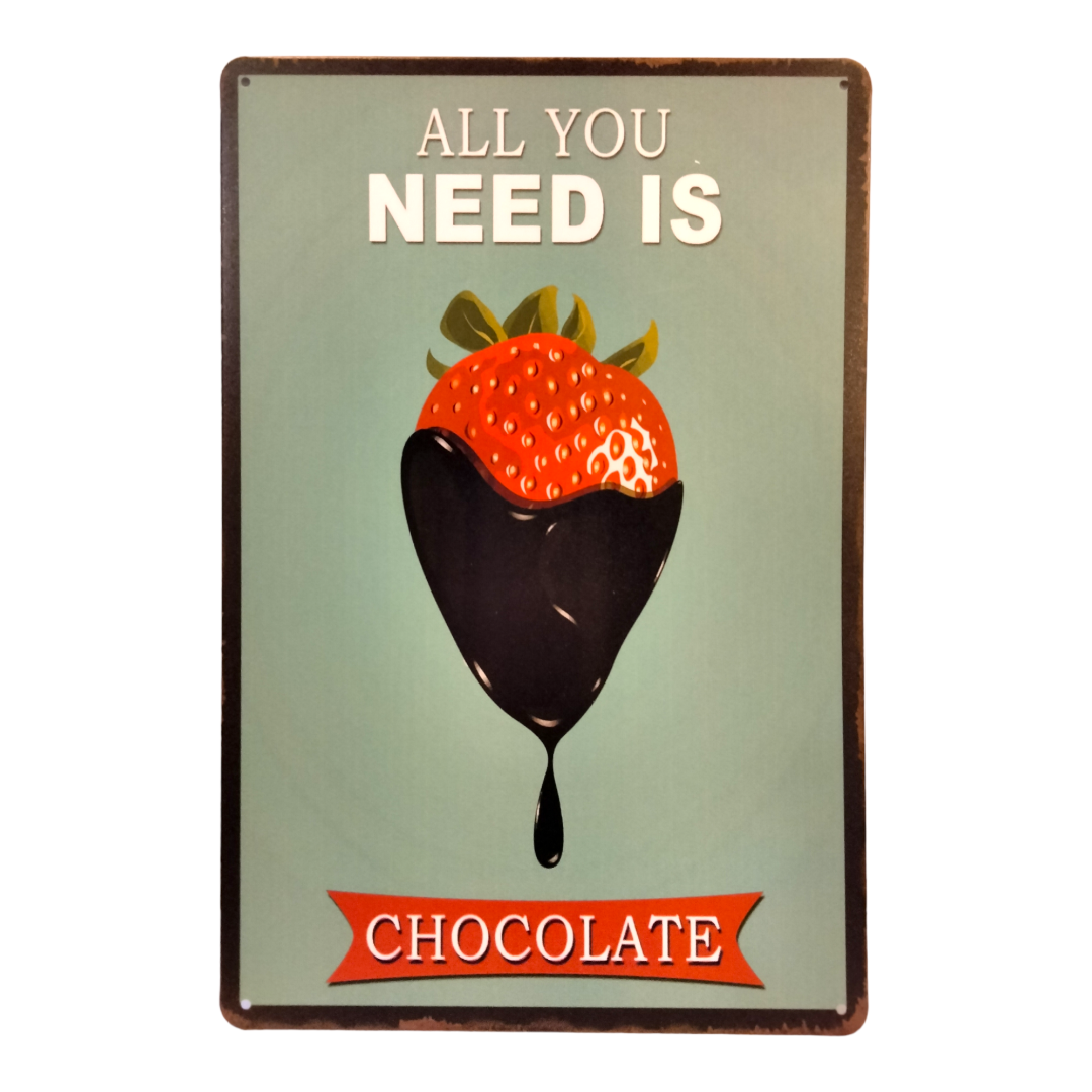 All You Need Is Chocolate Sign