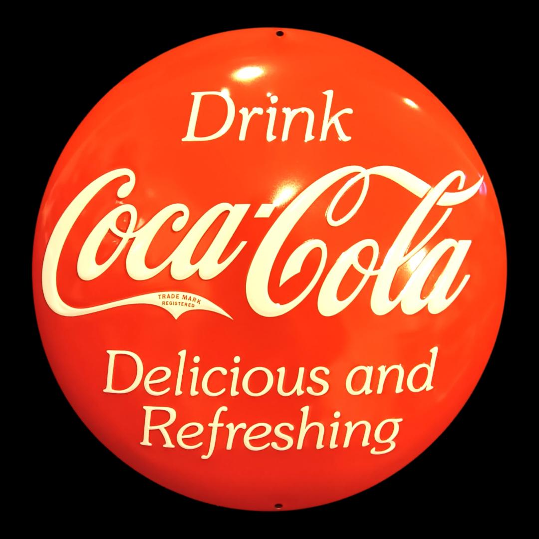 NEW 14" Coca-Cola Button Wall Sign / Coca Cola Coke Garage Signs ...